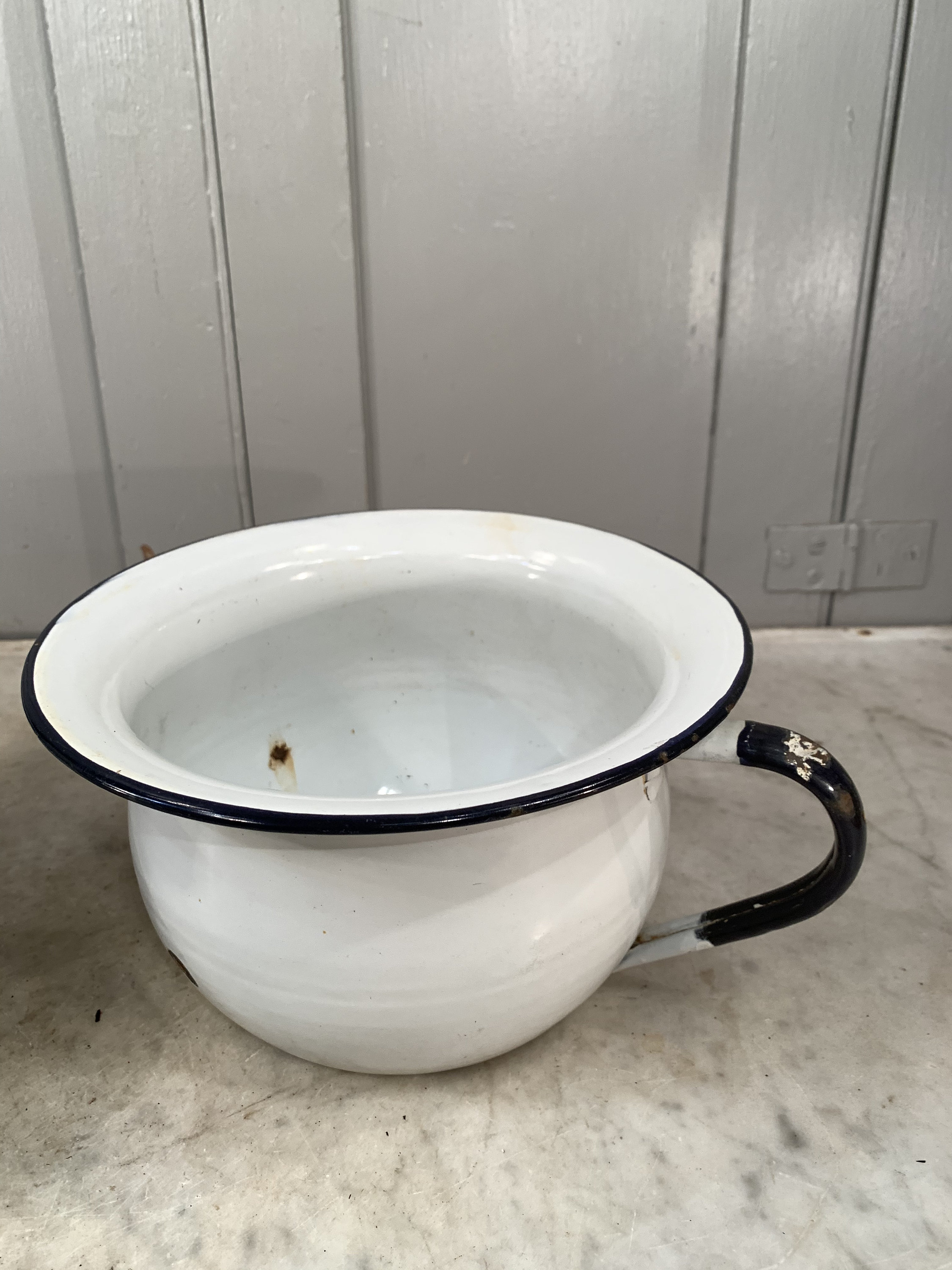 Couple Antique Vintage Shabby Enamel Potty Potties Pots or | Etsy