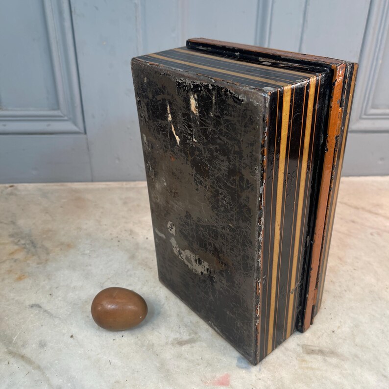 Antique Victorian Toleware Cash Box Tin - Etsy
