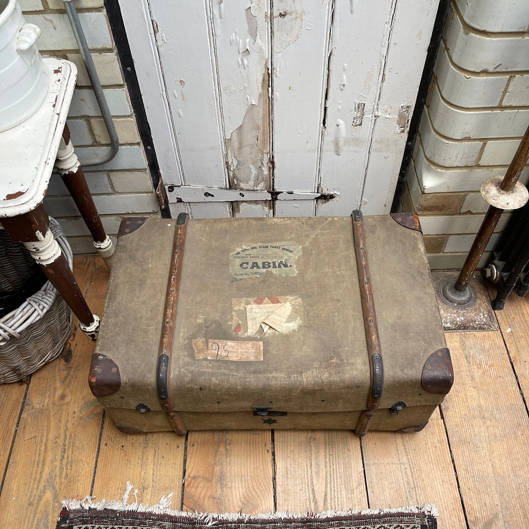 Antique Steamer Trunk With Lift Out Tray - Collection Only From London ...