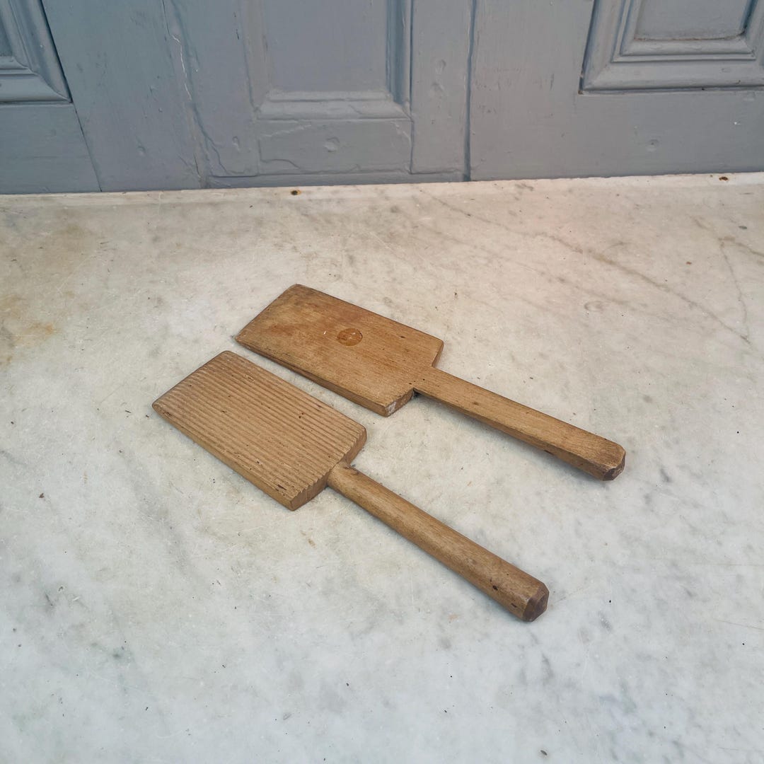 Pair Antique Wooden Butter Pats - Etsy