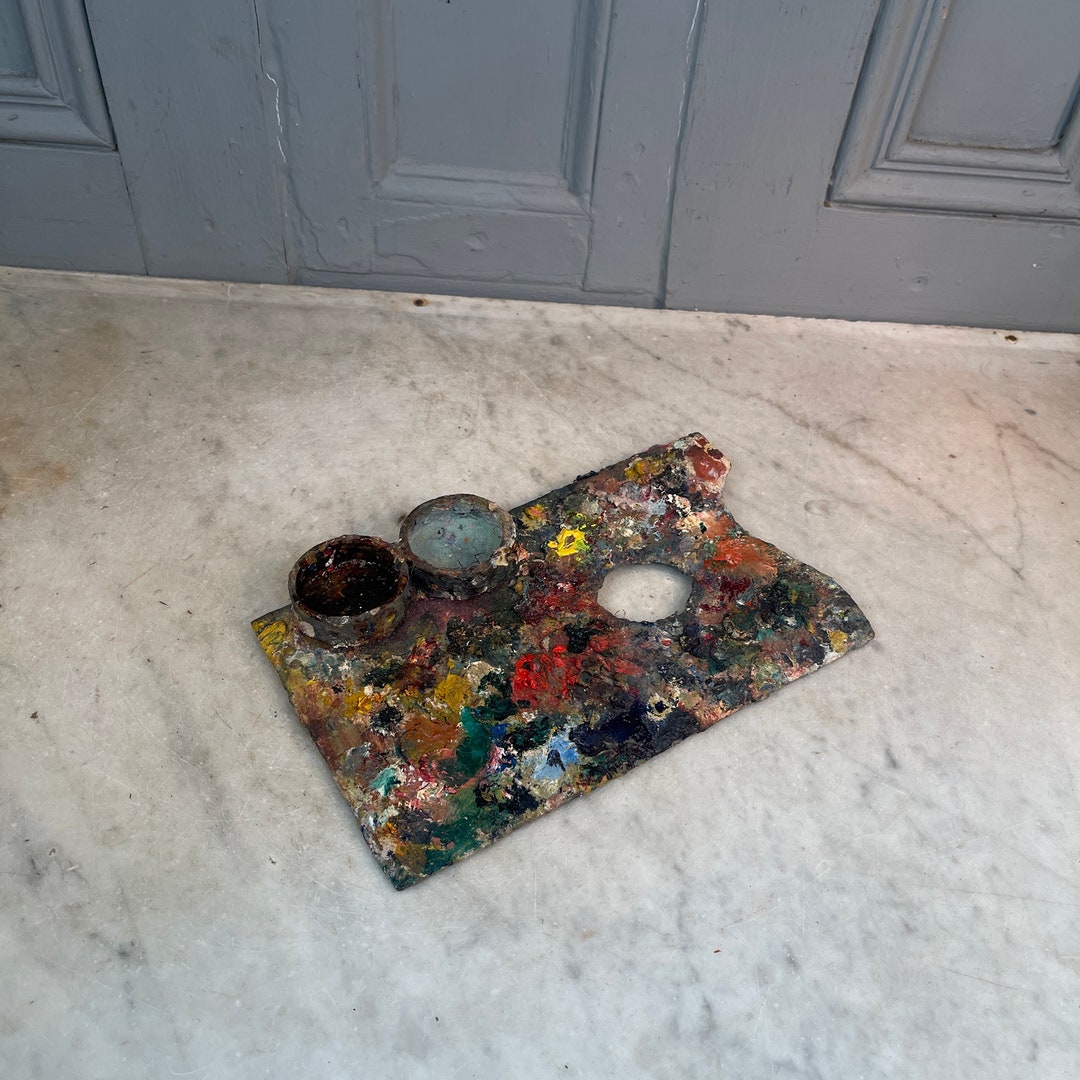 Antique Artists Oblong Painting Paint Palette With Mixing Dishes - Etsy