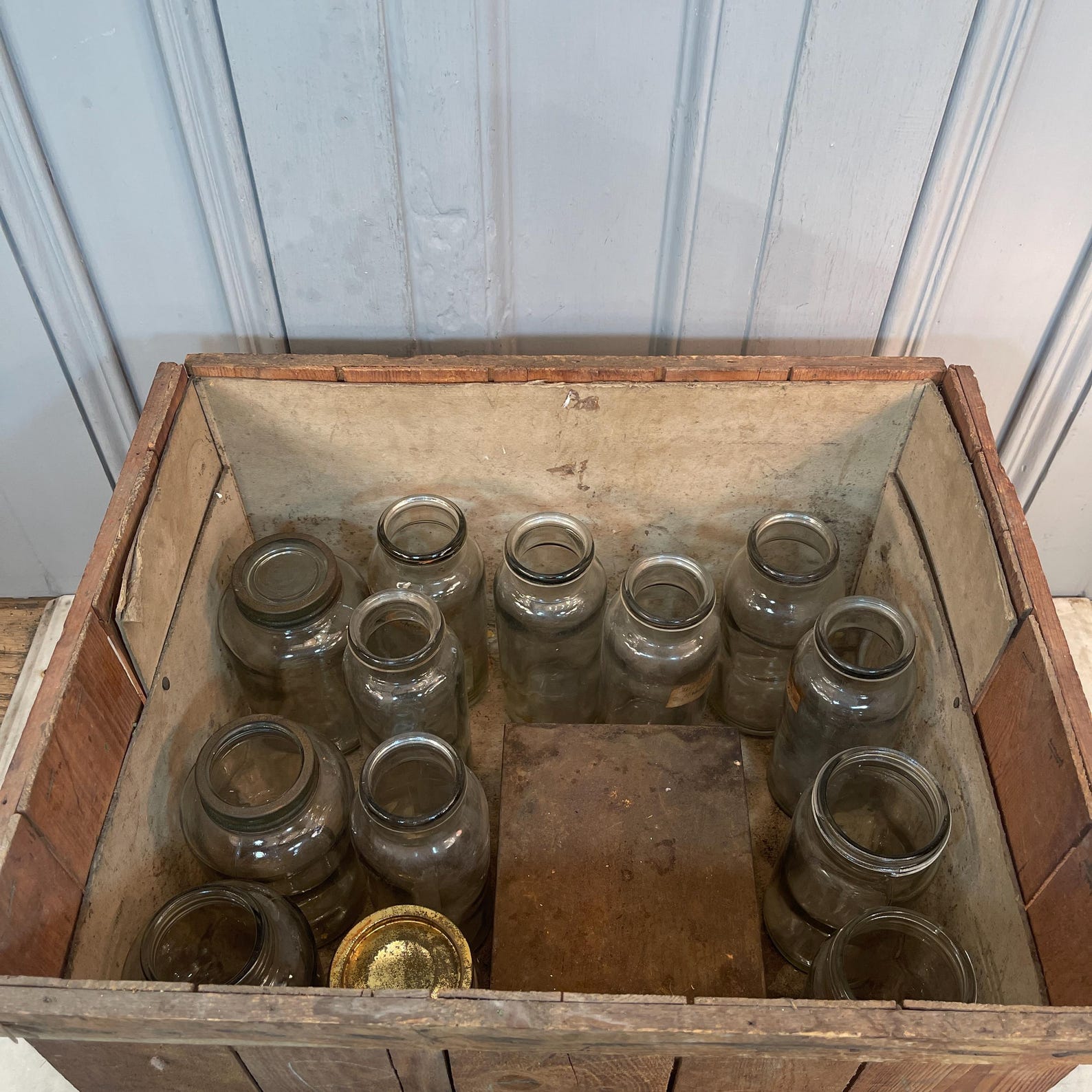 Crate of Antique Misc Preserving Kilner Jars - Collection From London ...