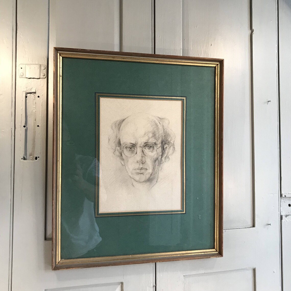 Original Vintage Pencil Drawing Self Portrait of Peter Wardle - Etsy