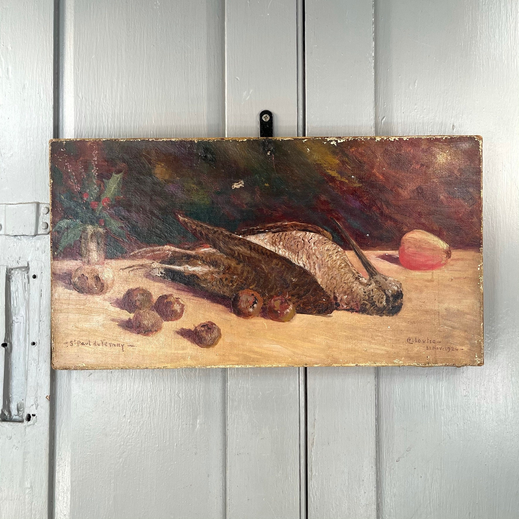 Antique French Still Life Oil Painting of a Dead Snipe Bird | Etsy UK