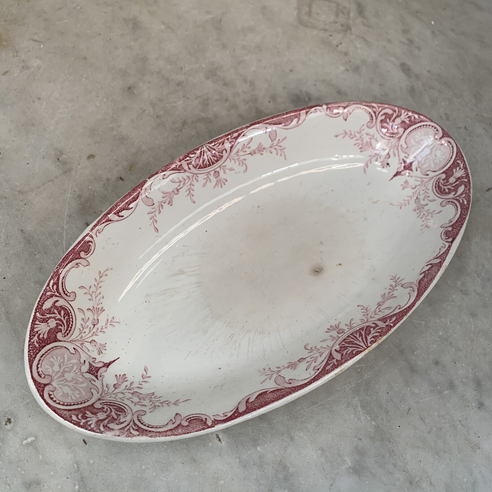 Antique French Ceramic Dish Phenix K&G Luneville | Etsy