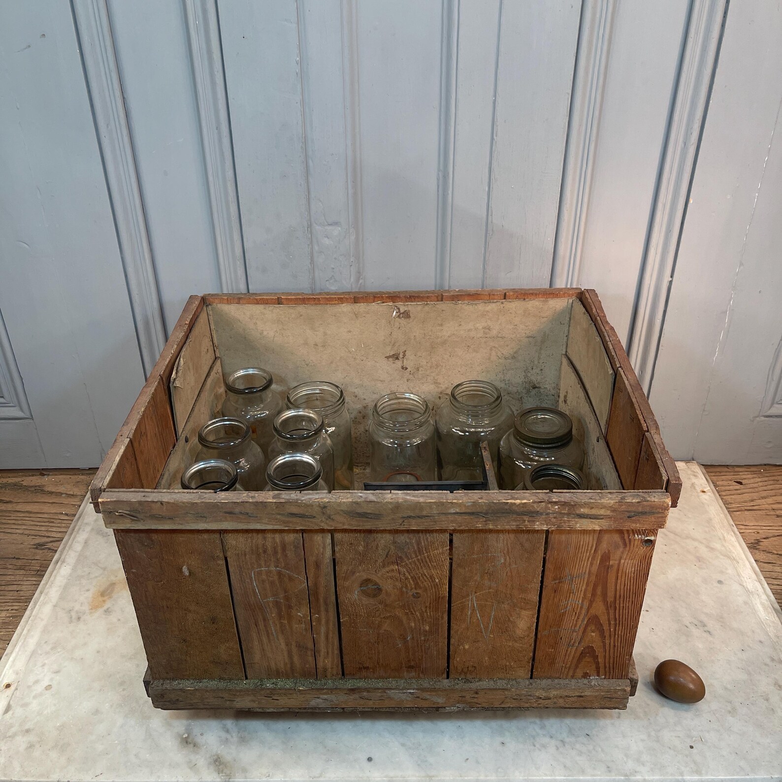 Crate of Antique Misc Preserving Kilner Jars - Collection From London ...