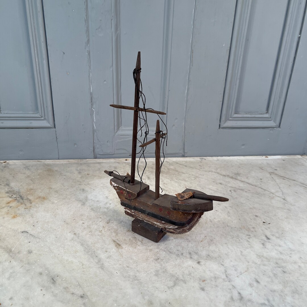 Antique French Model Wooden Sailing Ship From Paris Exposition - Etsy
