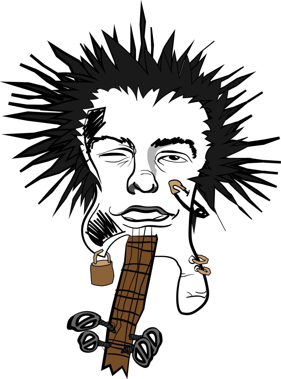 Sid Vicious Sticker Sex Pistols Fan Art Punk Rock Decor Rebellious Art