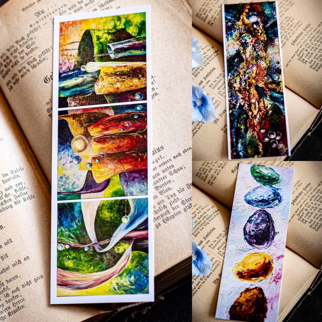 Creative Printable Bookmarks Set of 3 Book Accessories Illustrated ...