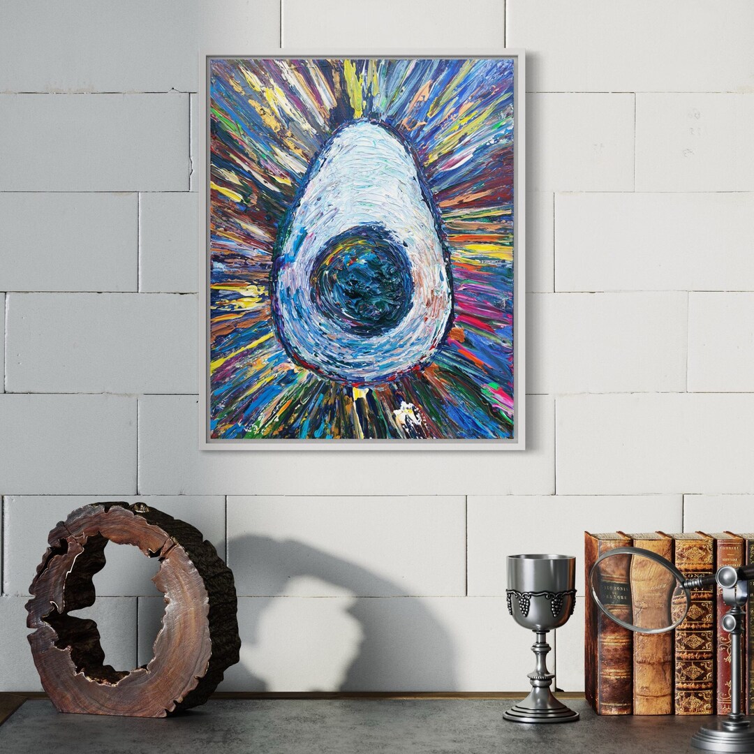 Textured Artwork Acrylic Abstract Art Objects Vegan Wall Decor Food Art ...