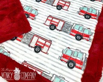 Fire truck blanket | Etsy