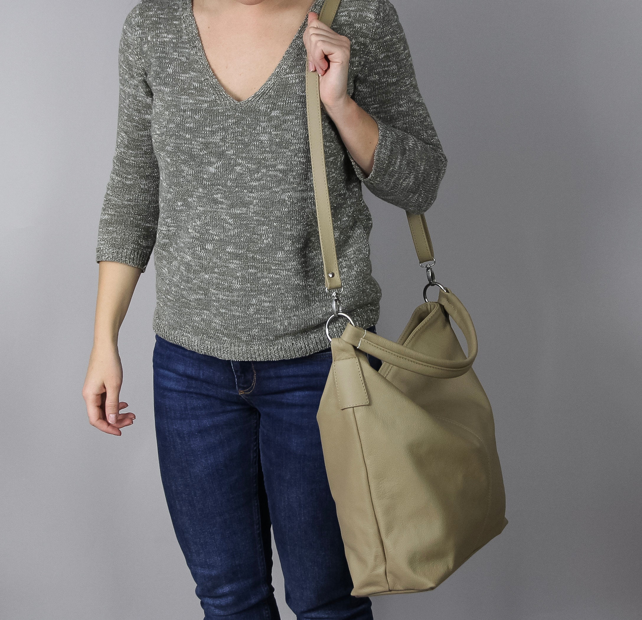 LEATHER Hobo BAG Everyday Shoulder Bag Crossbody Bag Laptop - Etsy