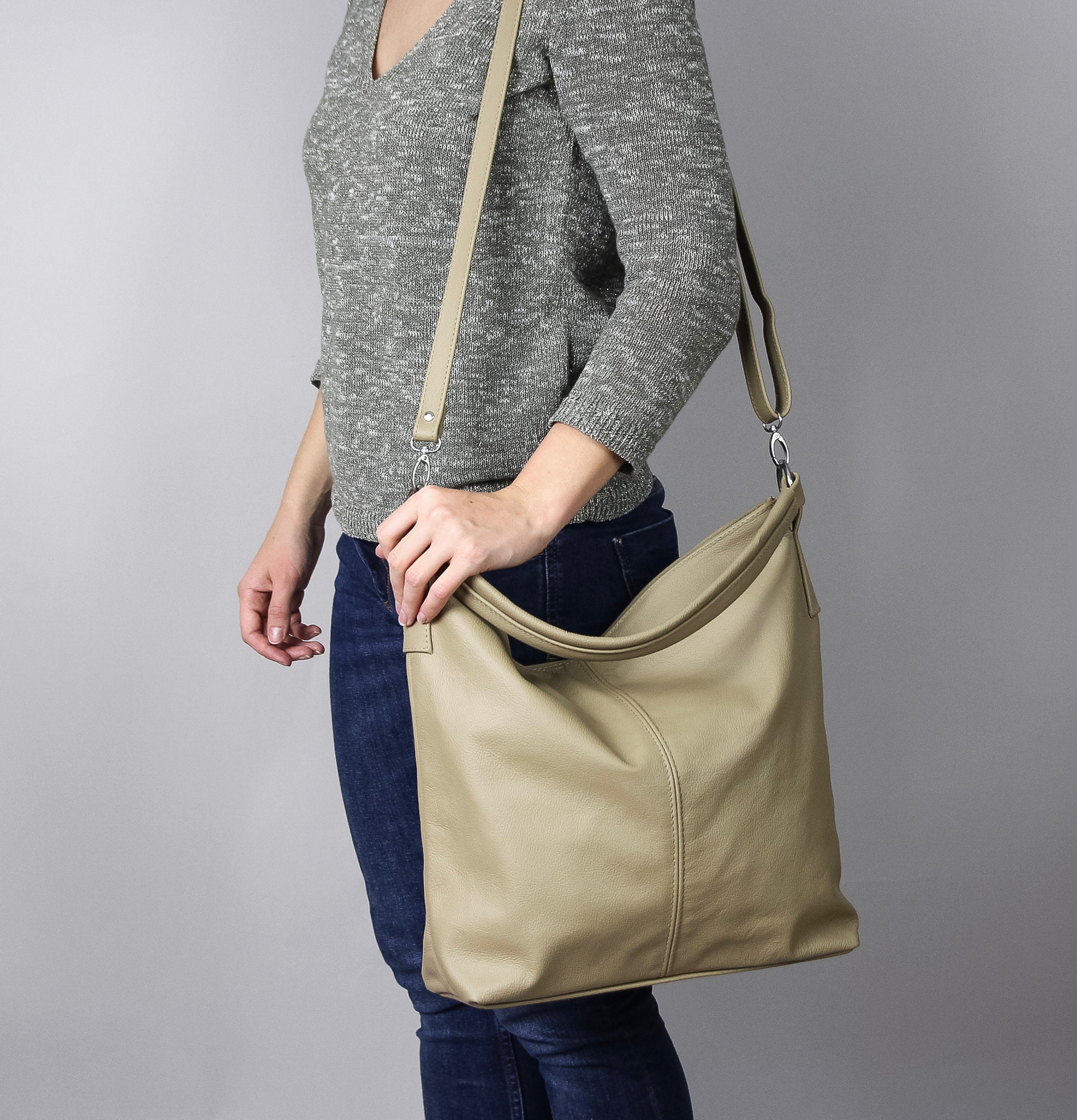 LEATHER Hobo BAG Everyday Shoulder Bag Crossbody Bag Laptop - Etsy