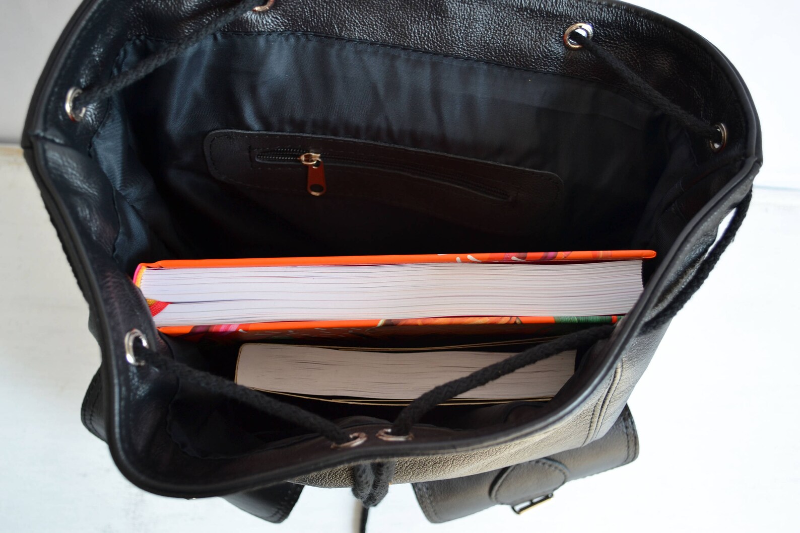 BLACK LEATHER BACKPACK Purse Black Backpack Multi Way Rucksack - Etsy