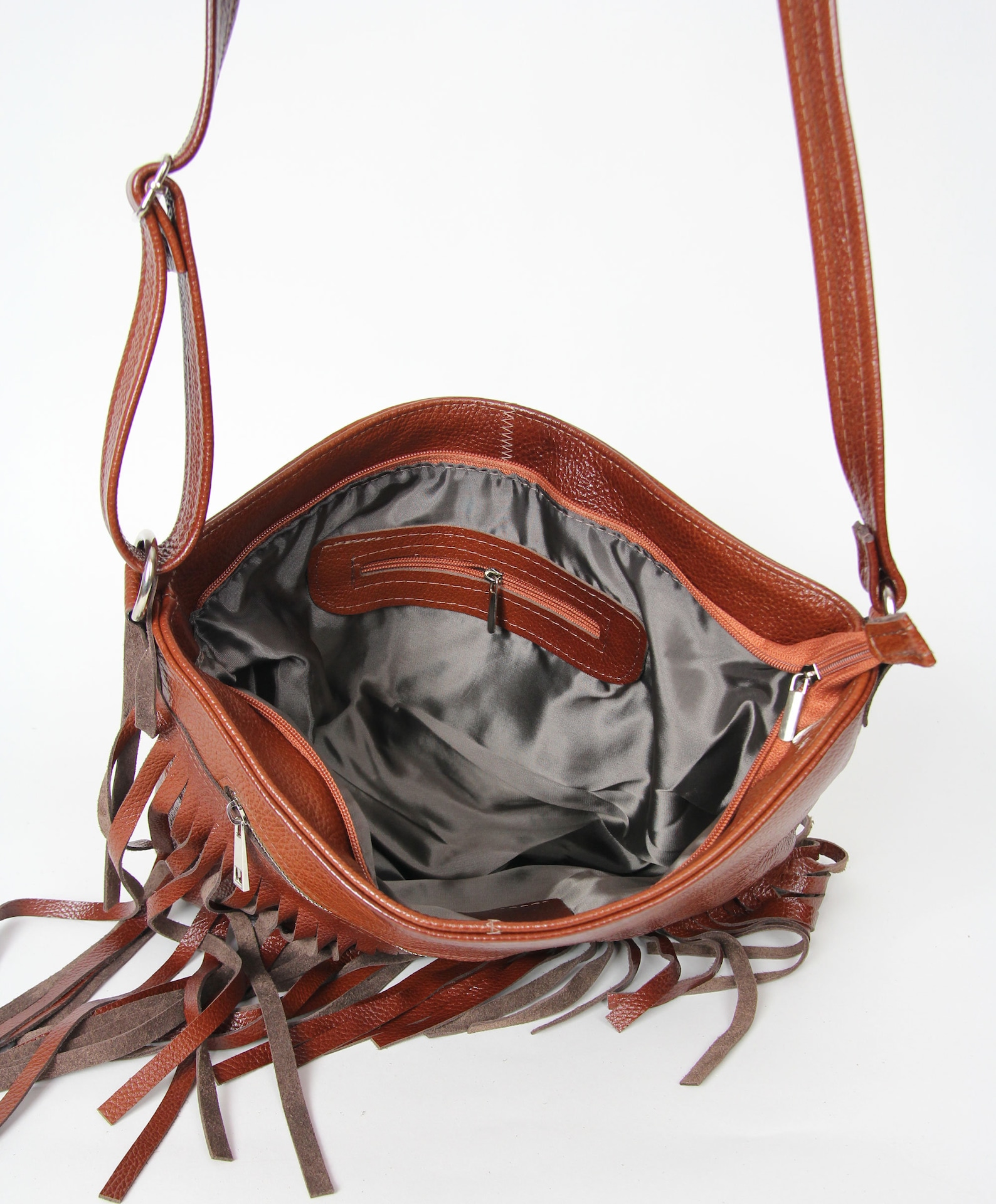 Western Bag Fringe Rustic Bag Leather Purse COGNAC BROWN | Etsy