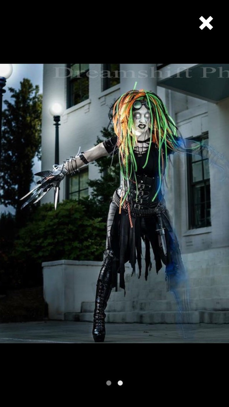 Cyberpunk Cyber Goth Tubular Crin Dread Falls Cyberlox - Etsy