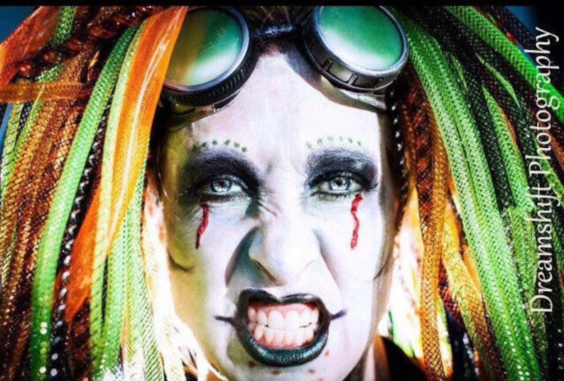 Cyberpunk Cyber Goth Tubular Crin Dread Falls Cyberlox - Etsy