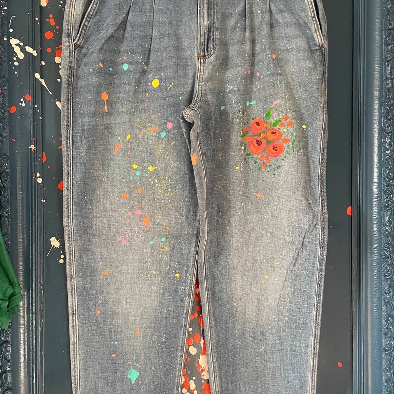 Hand Painted Jeans - Etsy