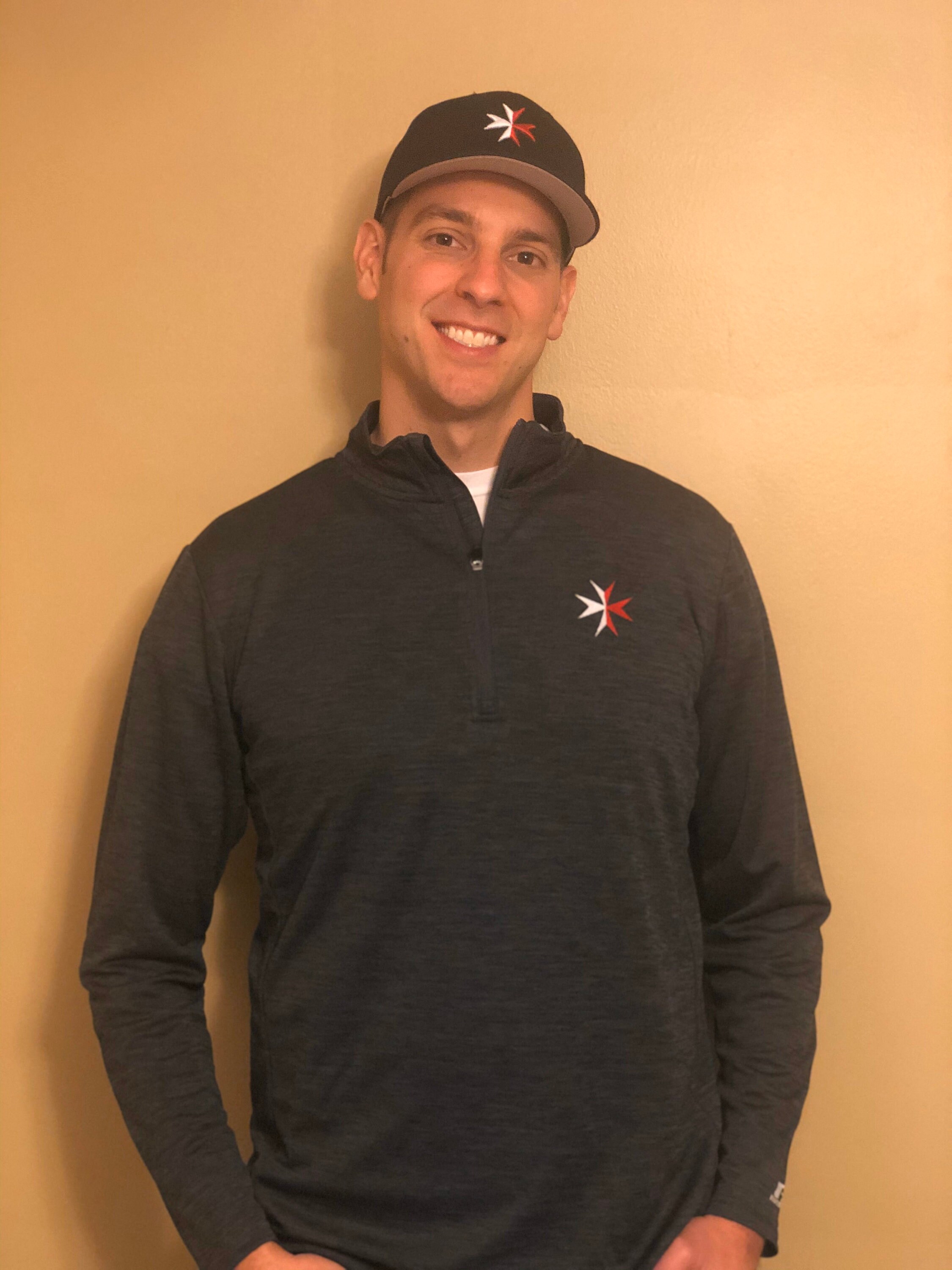 Slate Gray Men's 3/4 Zip Pullover With Maltese Cross - Etsy