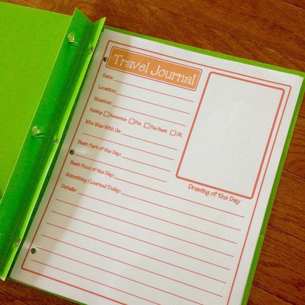 Kid Travel Journal - Etsy