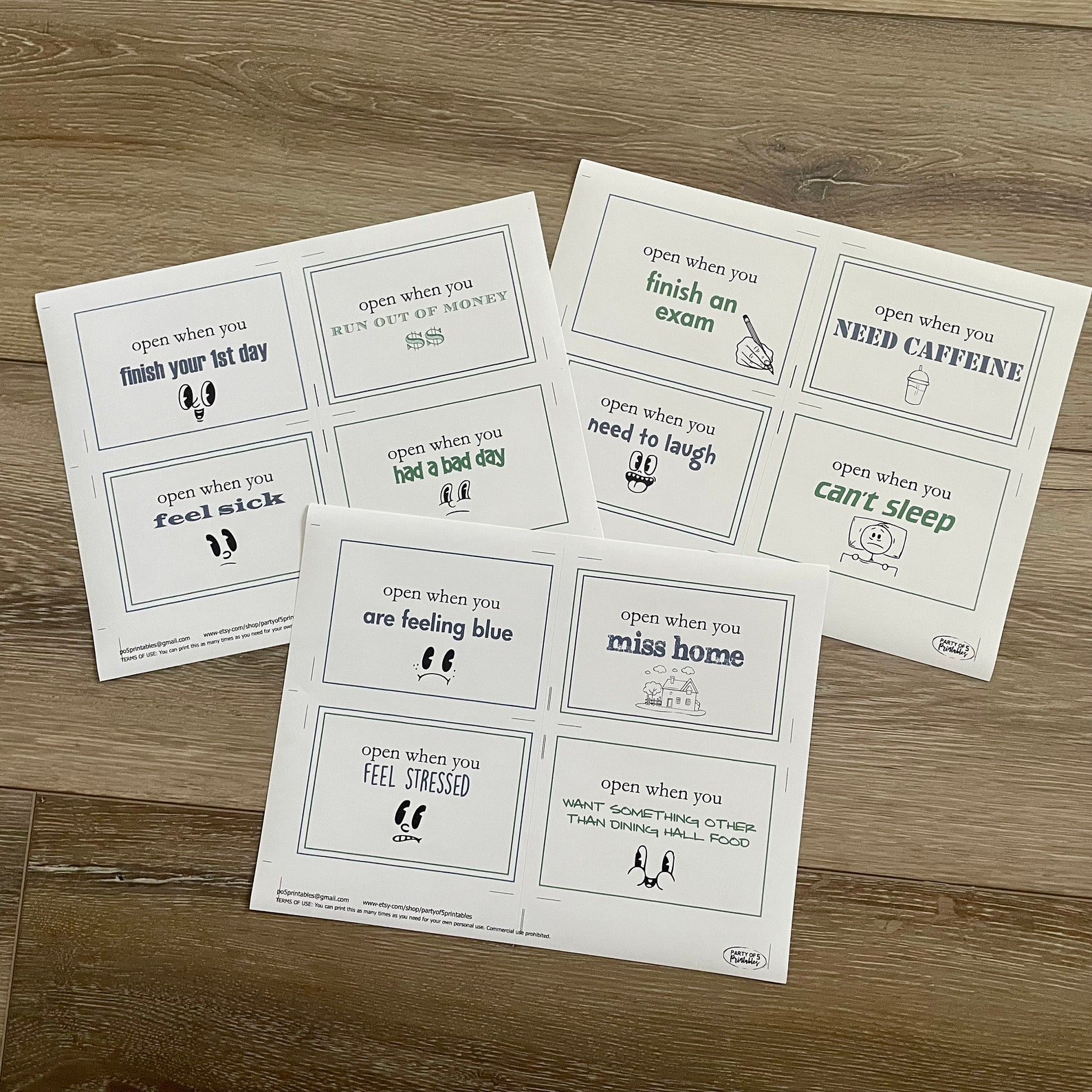 Open When Printable Labels, Dorm Card Labels, Open When Envelope Labels ...