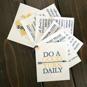 Scout Memory Cards Scout Motto / Law Cards Scout Flash - Etsy