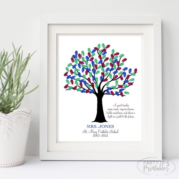 Fingerprint Tree - Etsy