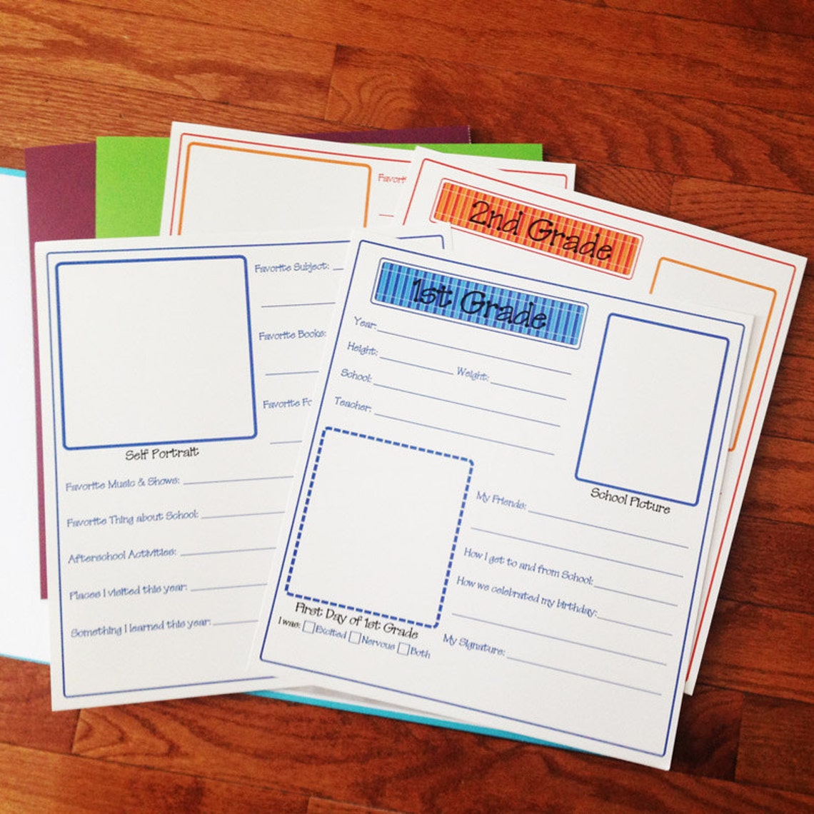 School Memories Scrapbook Pages Scrapbook Page Template - Etsy