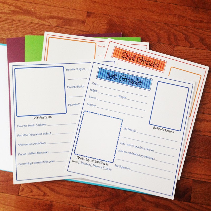 School Memories Scrapbook Pages Scrapbook Page Template - Etsy