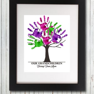 Grandparents Gifts, Grandparent Handprint Gift, Gift for Grandparents ...