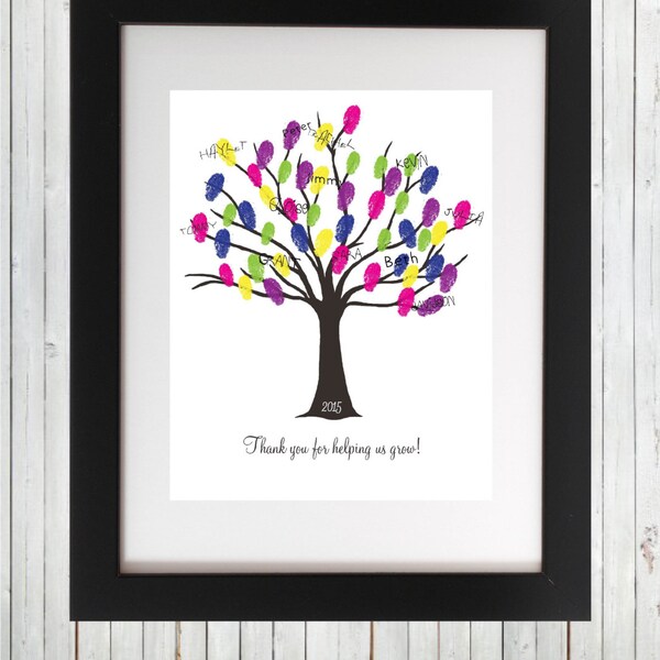 Teacher Fingerprint Art - Etsy