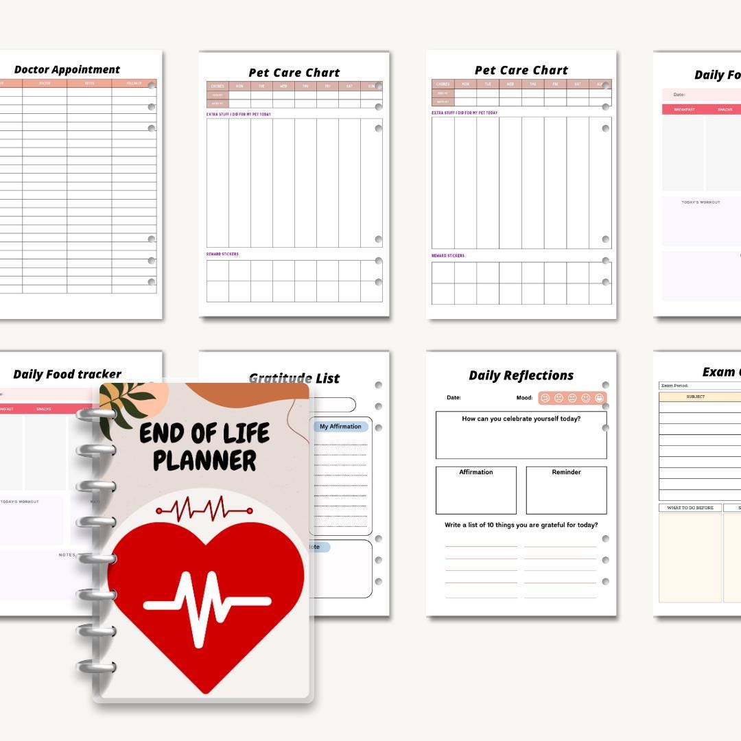 End of Life Planner, Funeral Organizer, Estate Planning Notebook ...