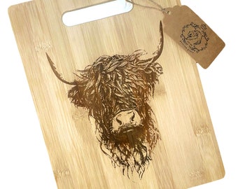 Highland Cow Chopping Board | Etsy UK