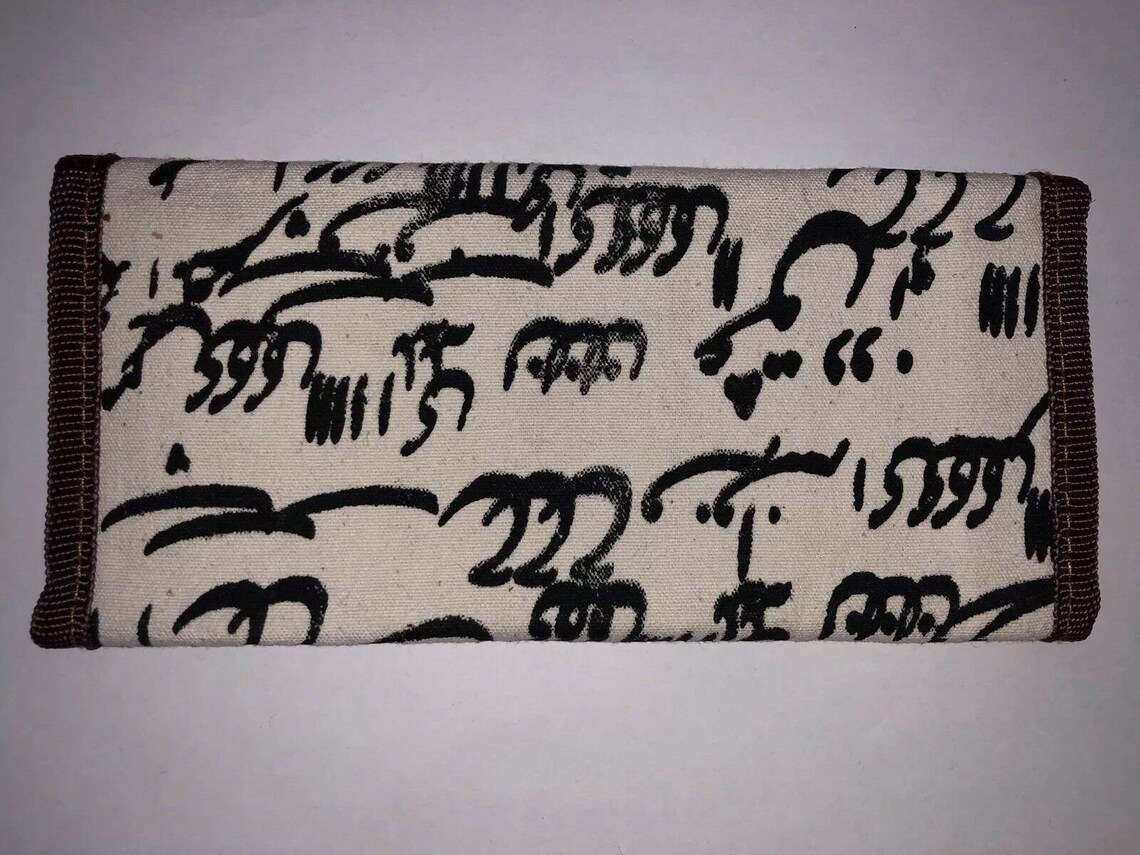 Nastaliq Script Calligraphy Purse Craft Art Suede Pocket Hafez - Etsy