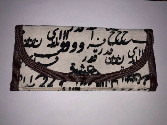 Nastaliq Script Calligraphy Purse Craft Art Suede Pocket Hafez | Etsy