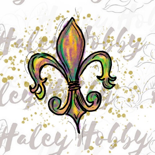 TEMPLATE: Mardi Gras Fleur De Lis Door Hanger Download - Etsy