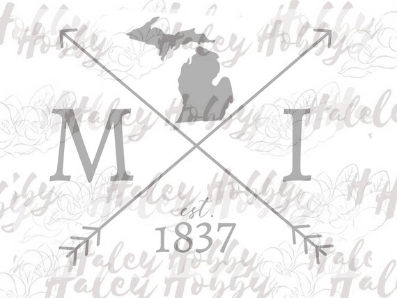 Michigan MI Silhouette File Shirt DXF SVG Cut File Silhouette | Etsy