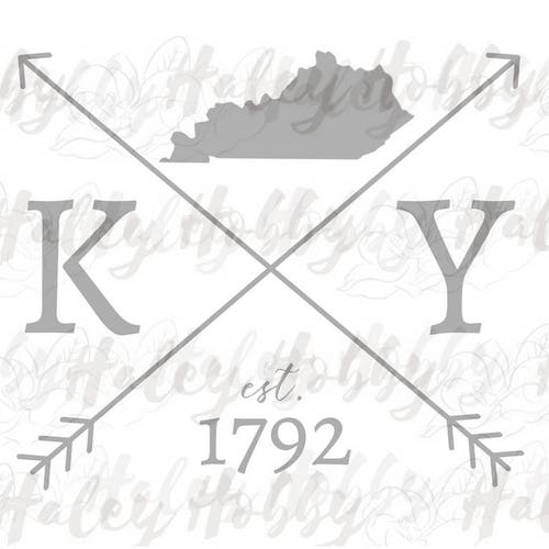 Kentucky Silhouette File Shirt DXF SVG Waterslide Cut File - Etsy