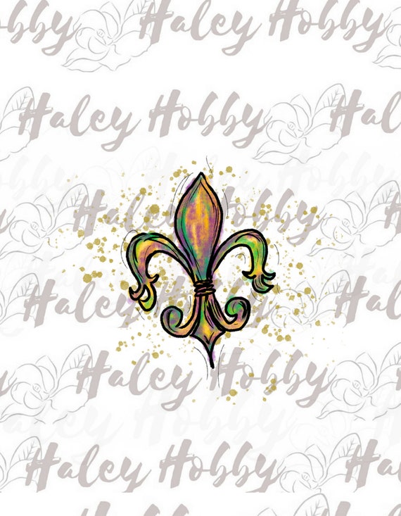 Mardi Gras Fleur De Lis Saints New Orleans NOLA PNG | Etsy