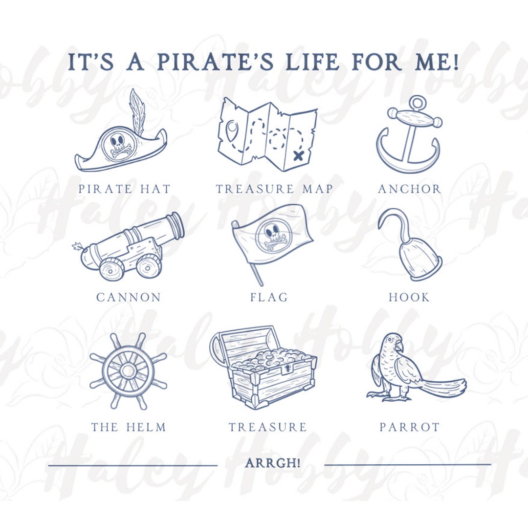 Pirate Life Arg Items Front Back Set Sketch Boy Girl Shirt 2 Set PNG ...