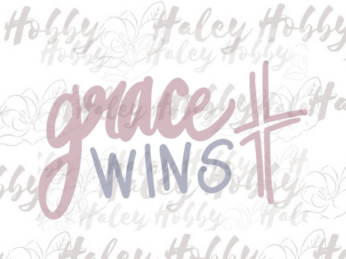 Grace Wins Jesus SVG DXF Easter Cut File Digital Download - Etsy