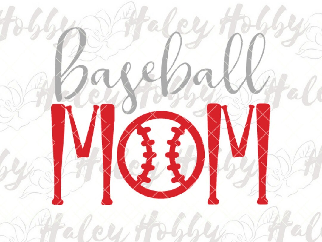 Baseball Mom SVG DXF Waterslide Cut File Digital Download Silhouette - Etsy