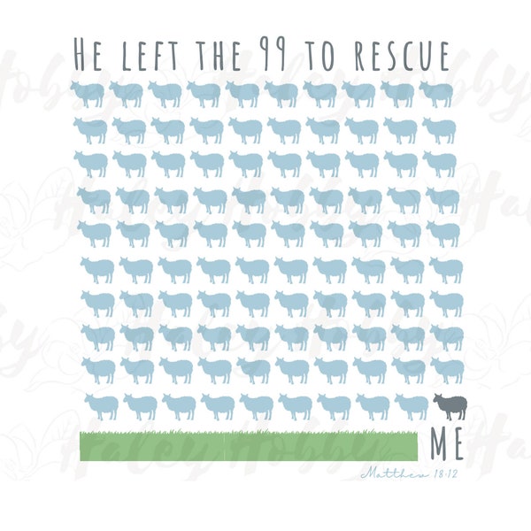 He Left the 99 to Rescue Me Painting - Etsy