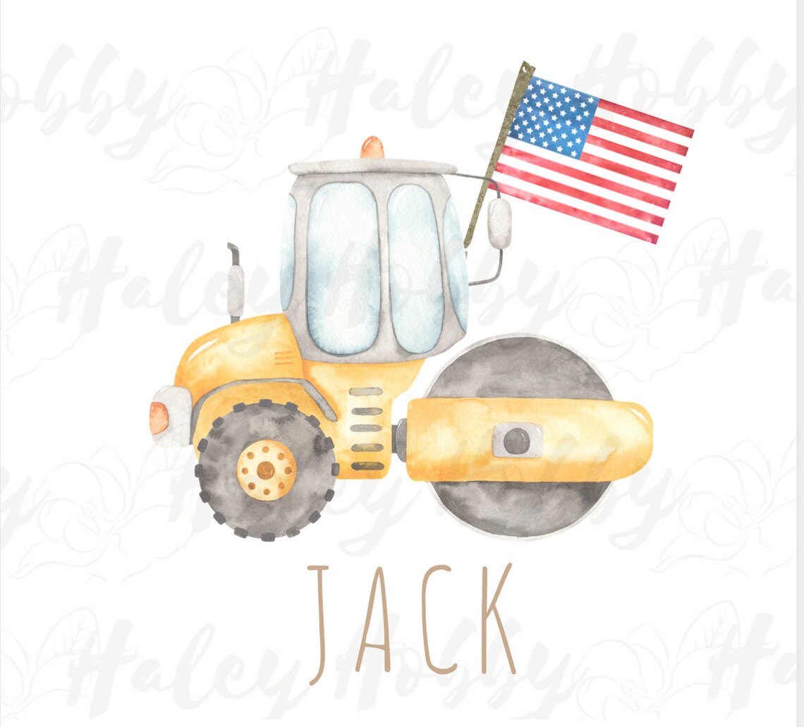 Construction 4th Fourth of July Shirt Design PNG, Heat Press, Digital ...