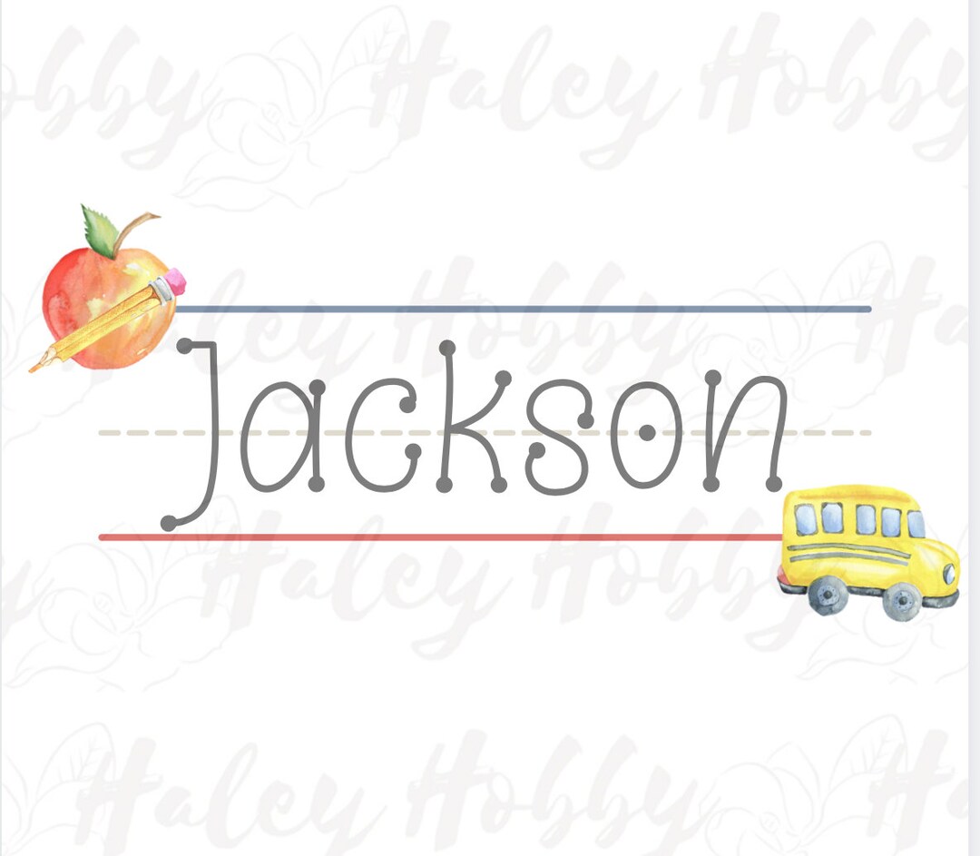 Back to School Kids Name Watercolor Shirt PNG, Heat Press, Digital ...