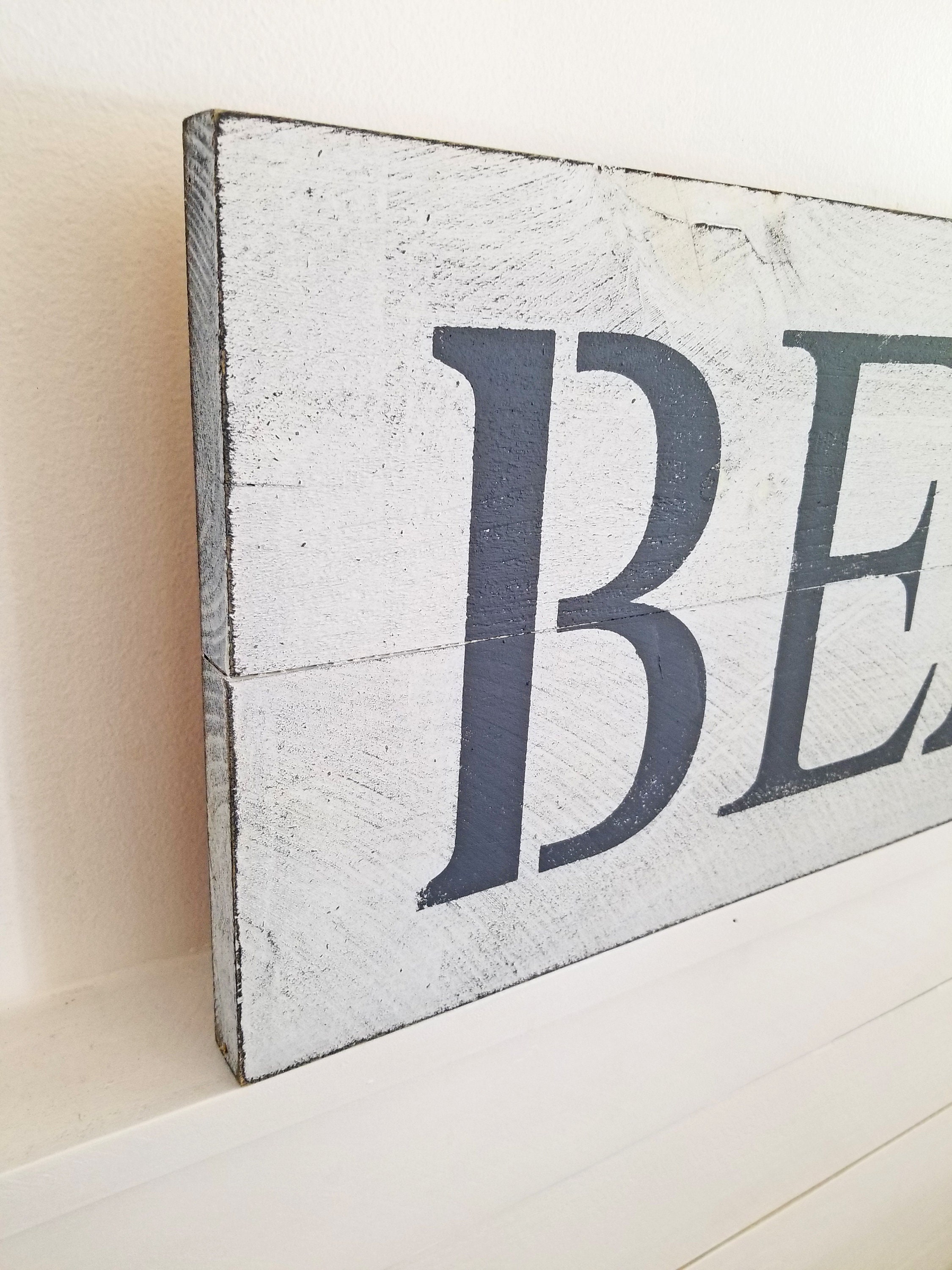 Beach House Sign on Chunky Distressed Antiqued Wood Beach - Etsy