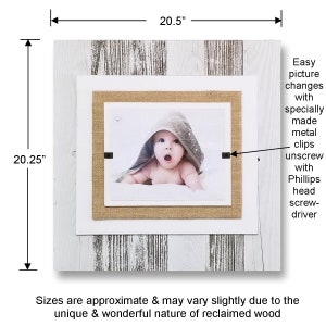 Rustic Modern Farmhouse Shiplap White Washed Reclaimed Wood Picture ...