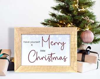 White Merry Christmas Sign Frame With Photo Modern Farmhouse - Etsy