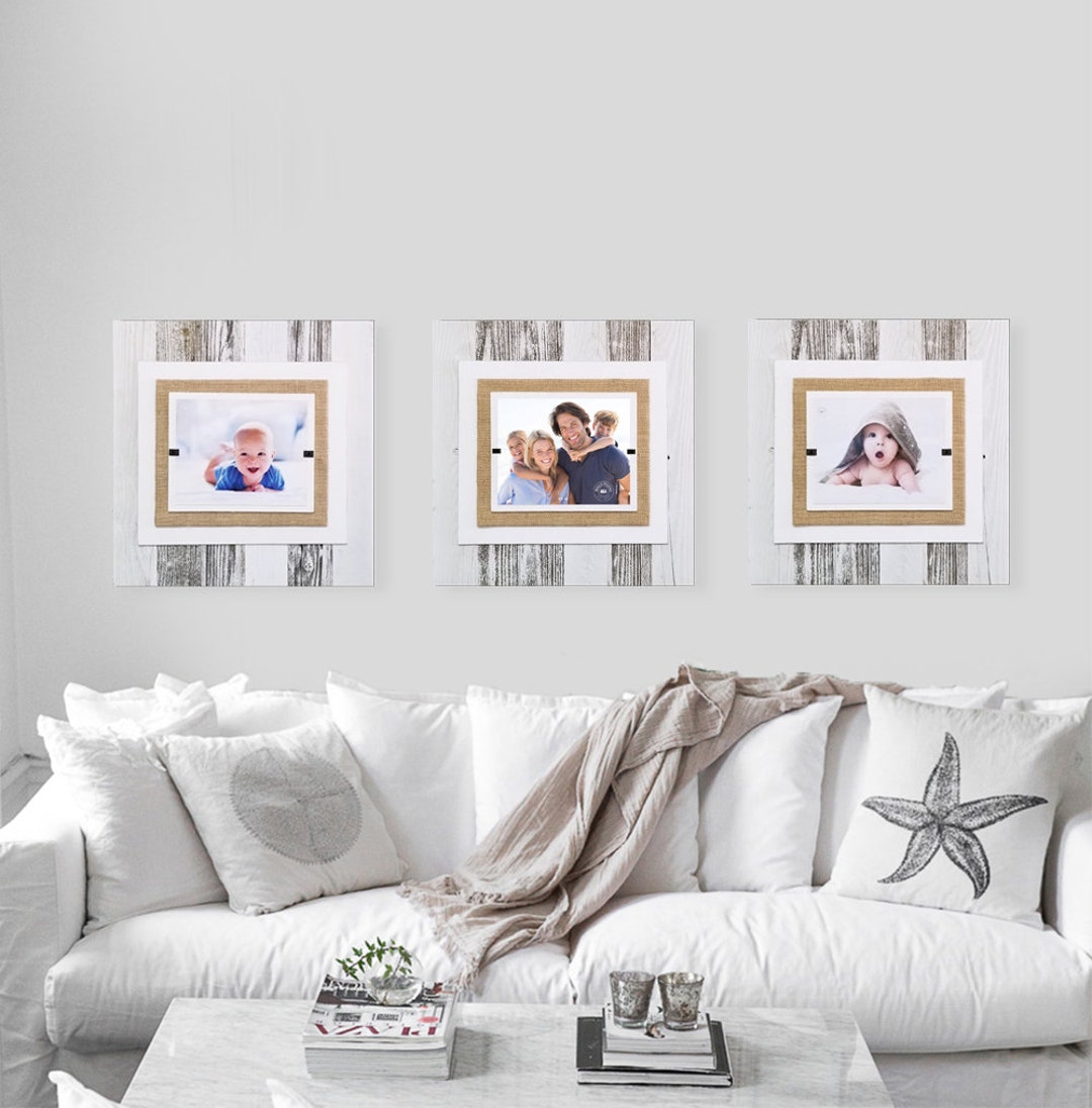 Rustic Modern Farmhouse Shiplap White Washed Reclaimed Wood Picture ...