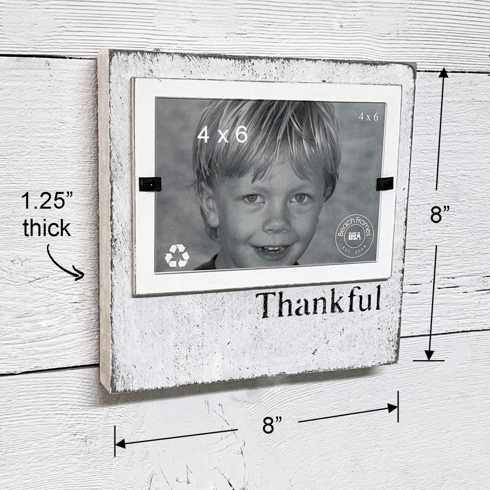 White Merry Christmas Sign Frame With Photo Modern Farmhouse - Etsy